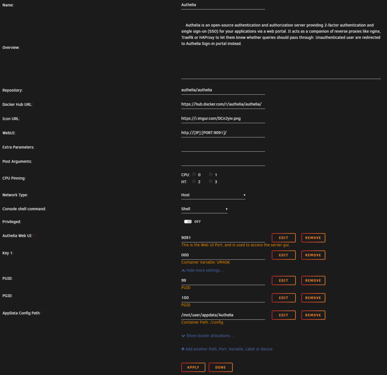 Authelia - поднимаем свой сервер авторизации на Unraid 6.8.3